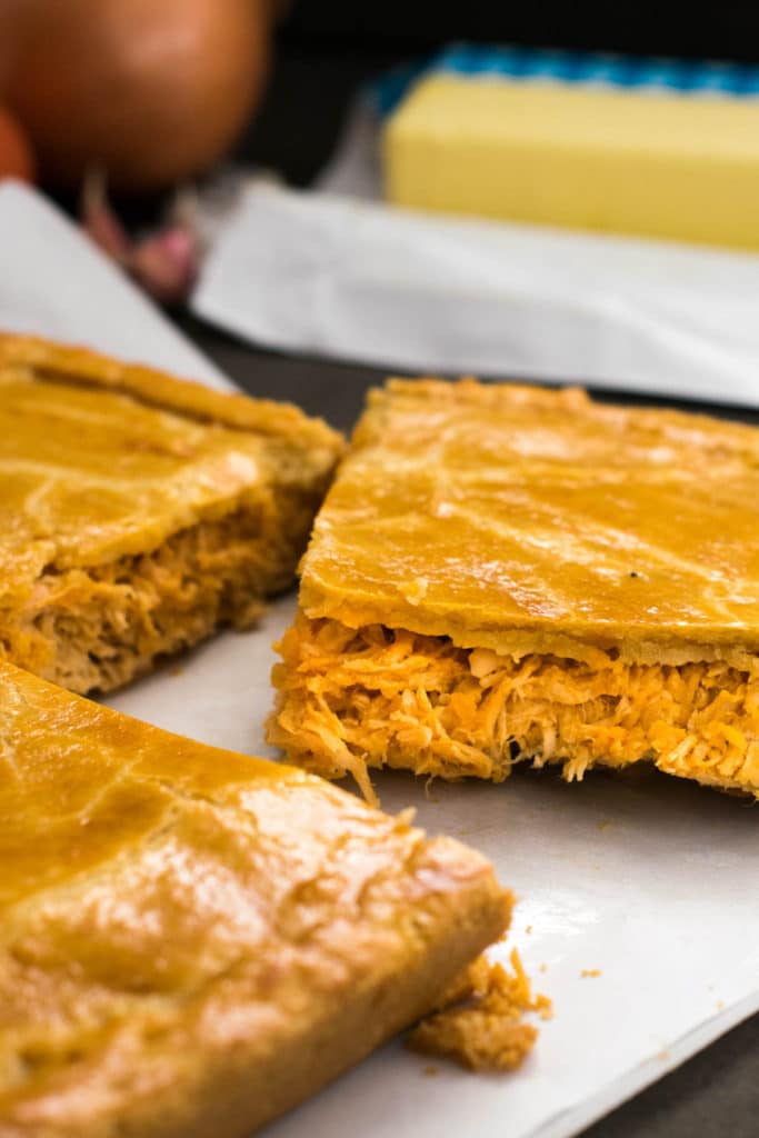 Brazilian Chicken Pie - Pastelão de Frango - Travel Cook Tell